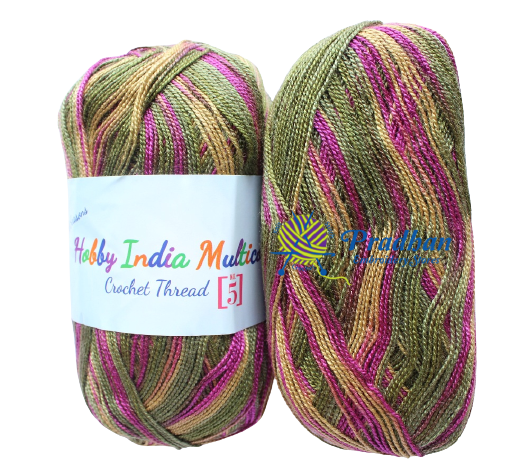 Ganga Hobby India Multicolor Crochet Thread