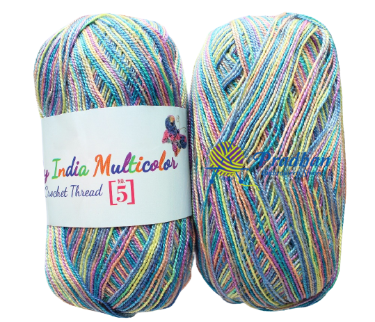 Ganga Hobby India Multicolor Crochet Thread